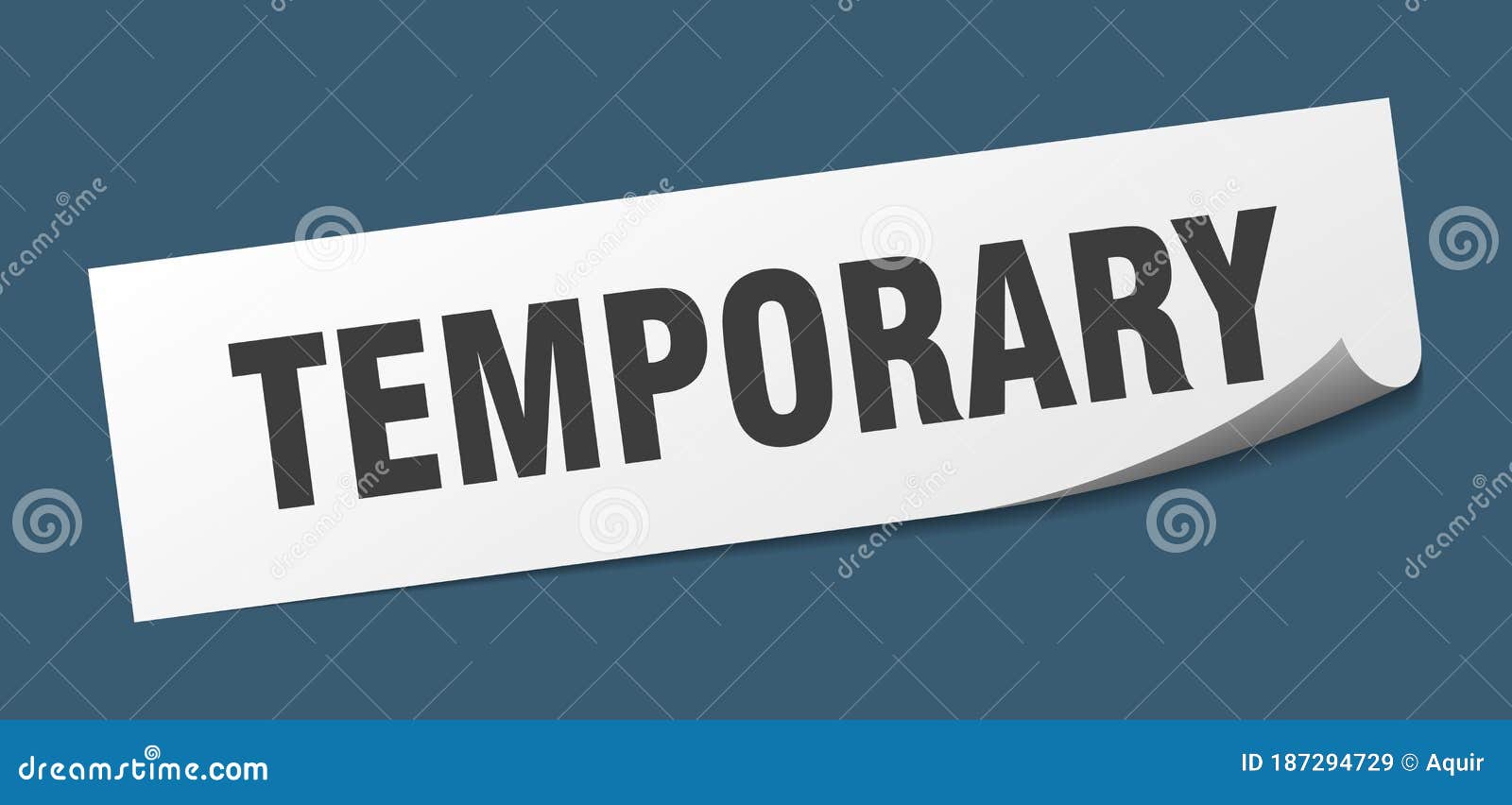 Temporary Sticker. Temporary Sign On Transparent Background Cartoon ...