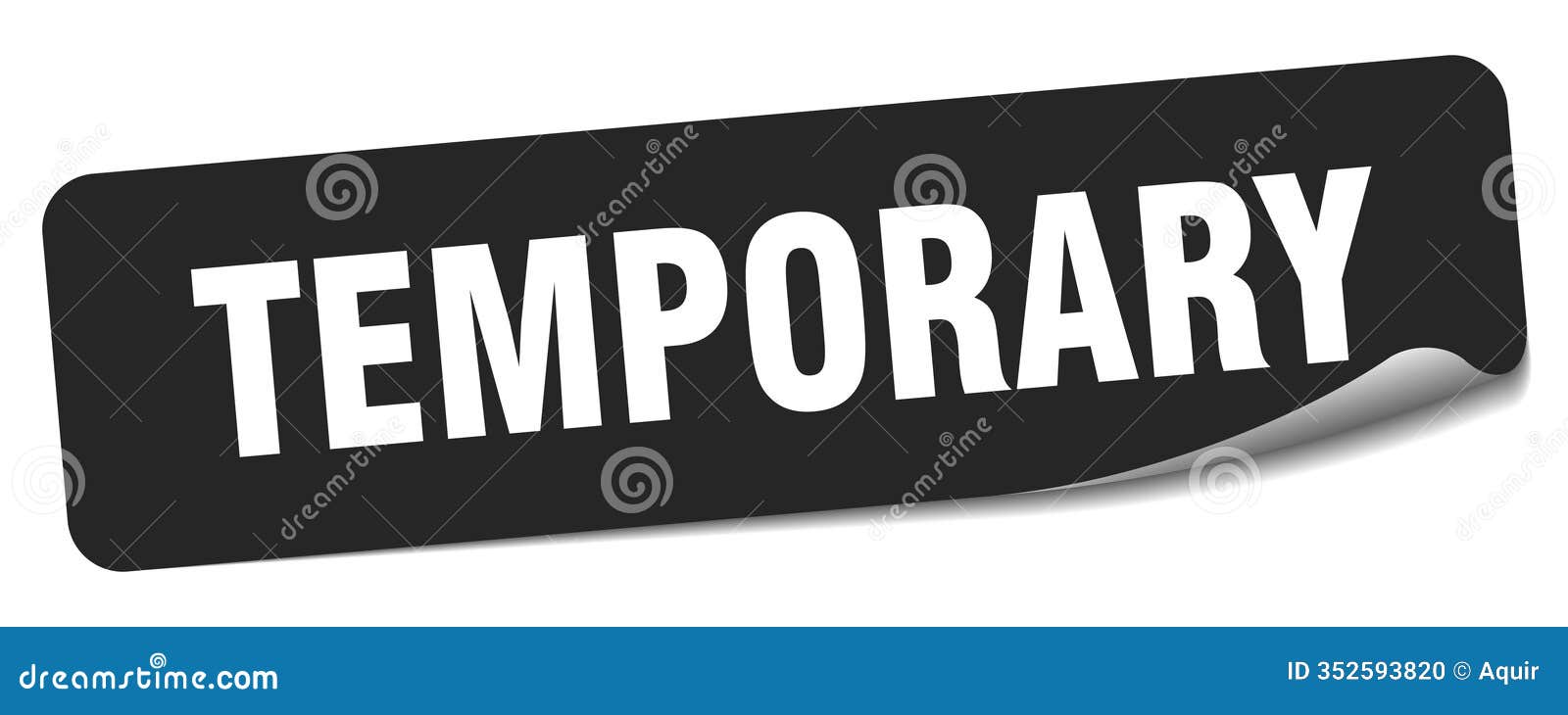 Temporary Sticker. Temporary Sign On Transparent Background Cartoon ...