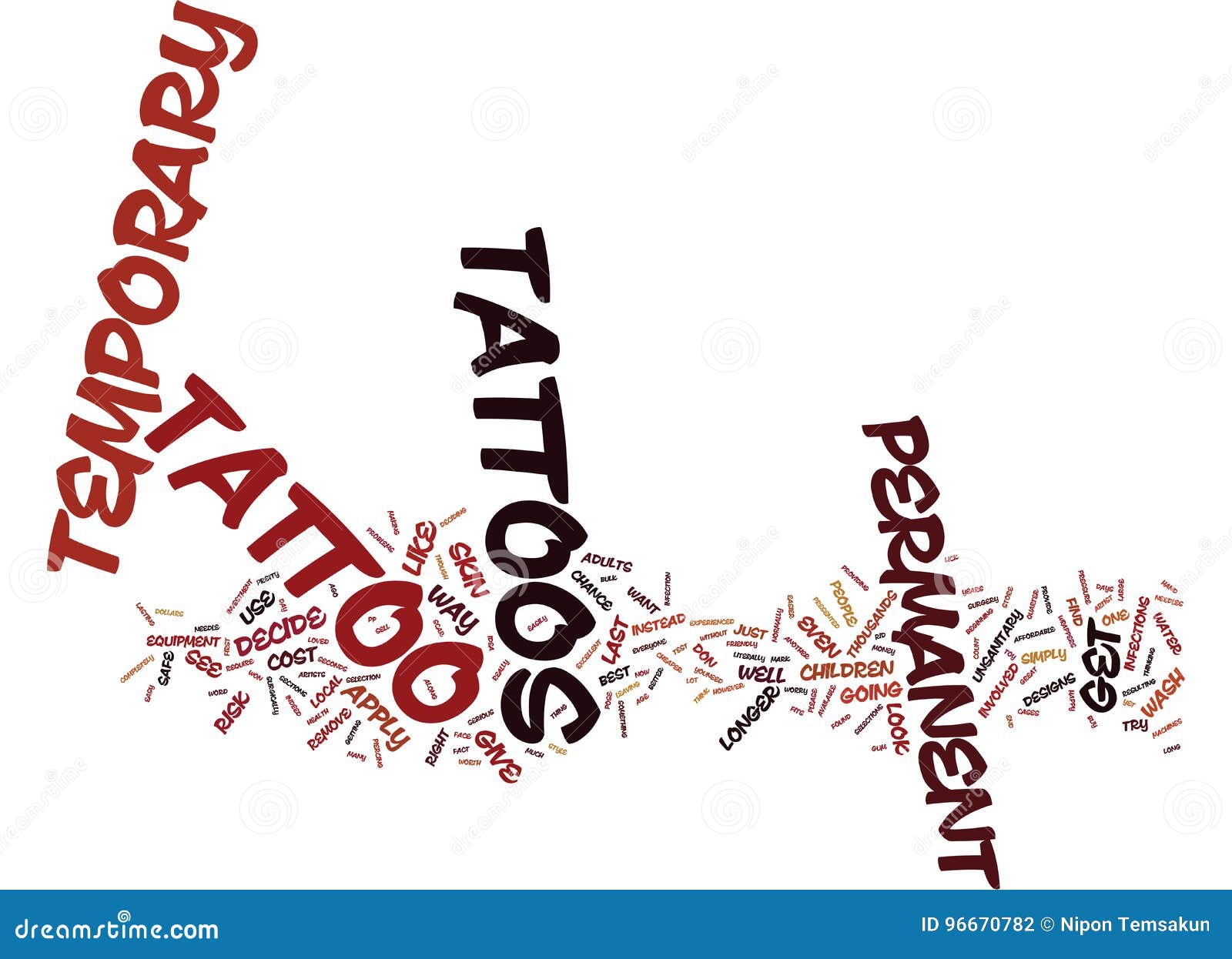 Temporary Tattoos Text Background Word Cloud Concept Stock Illustration ...