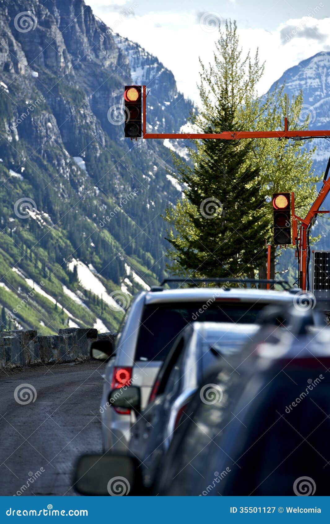 Temporary Traffic Lights stock image. Image of awaiting - 35501127