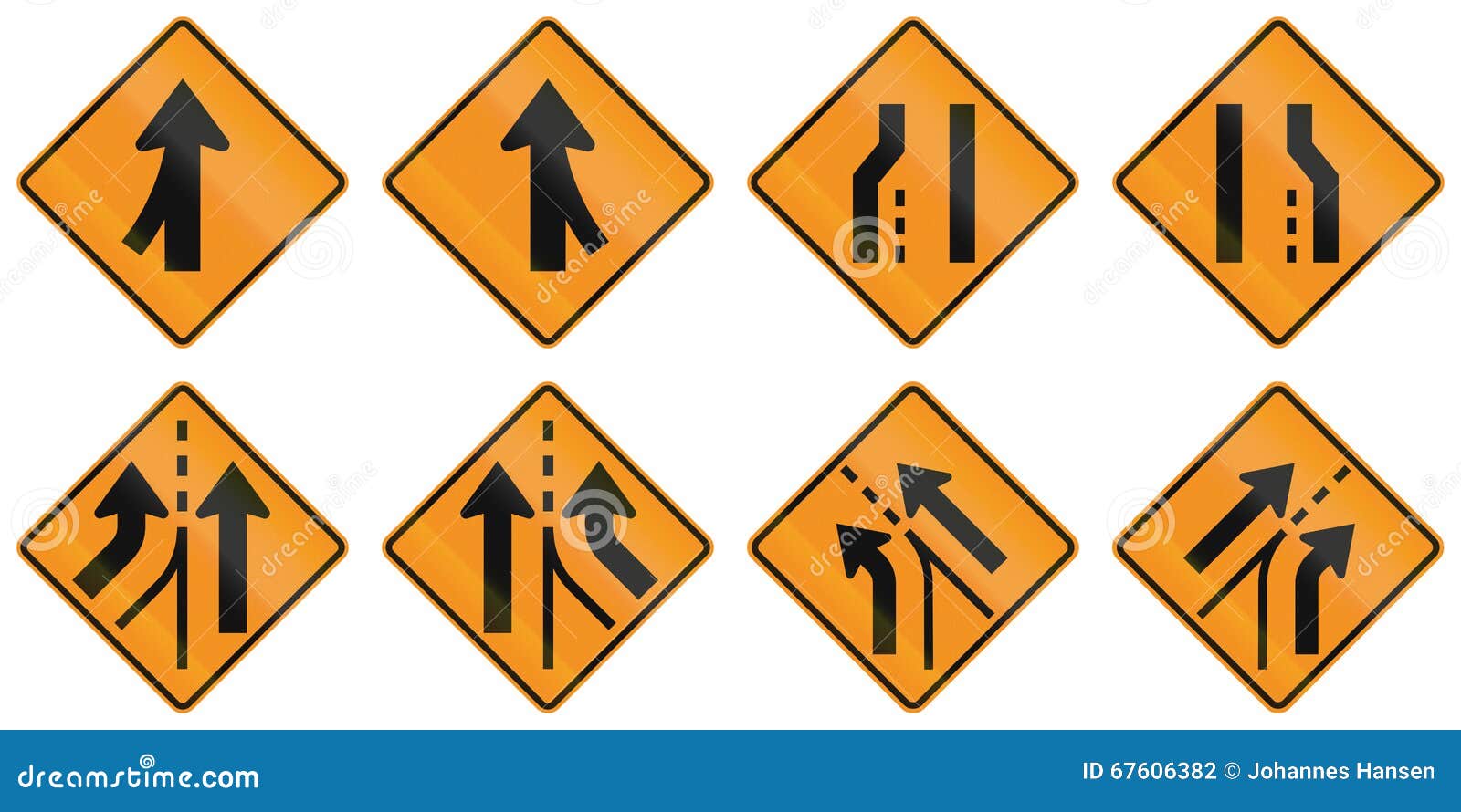 Temporary United States MUTCD Road Signs Royalty-Free Stock Photo ...