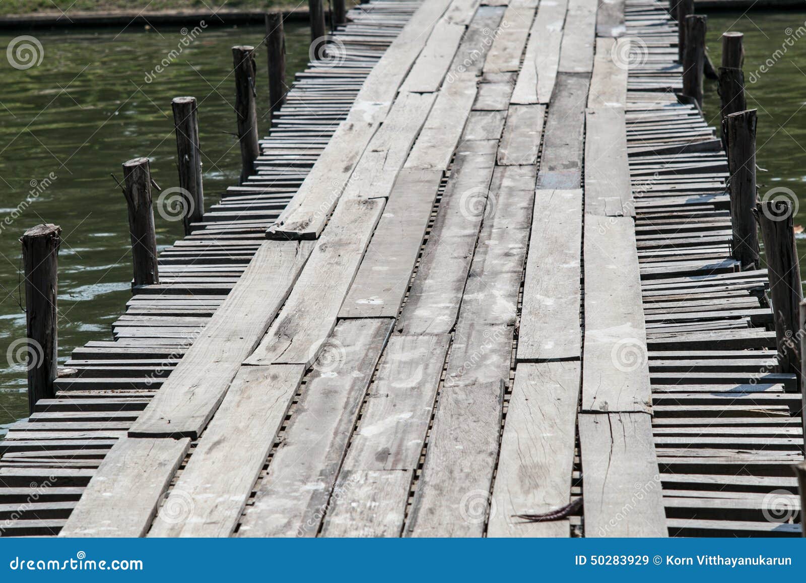 Temporary Wood Bridge stock image. Image of ravine, stream - 50283929
