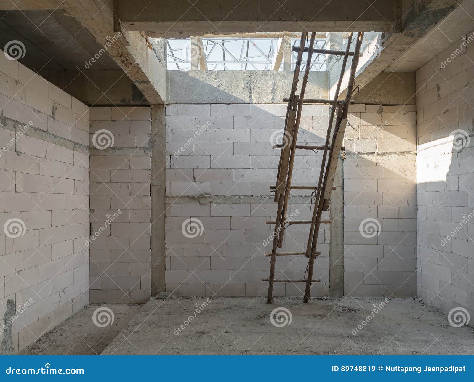 Temporary Wood Bracing And Shoring Support Beams Stock Photography ...