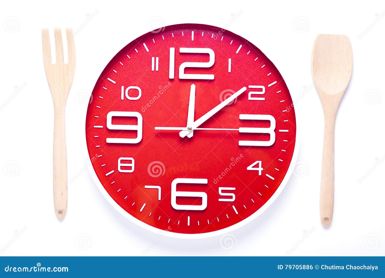 Temps De Repas Avec L'horloge Photo stock - Image du avec, brun: 79705886