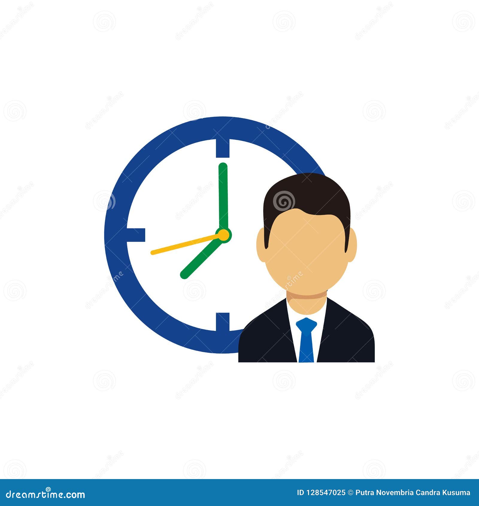 Temps De Travail Logo Icon Design Illustration de Vecteur ...