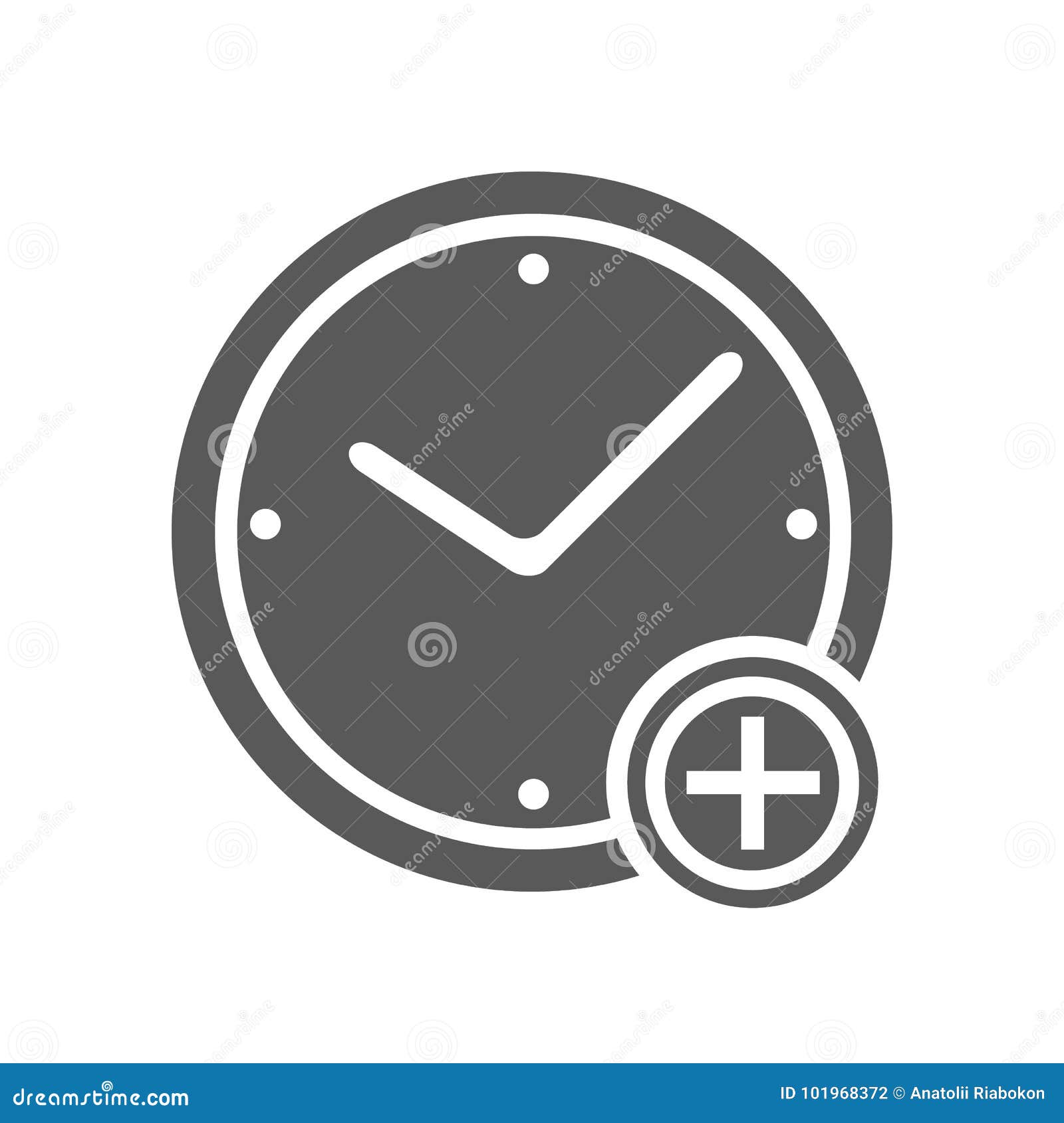 Temps Plus Le Vecteur D'icône Simple Illustration de Vecteur ...