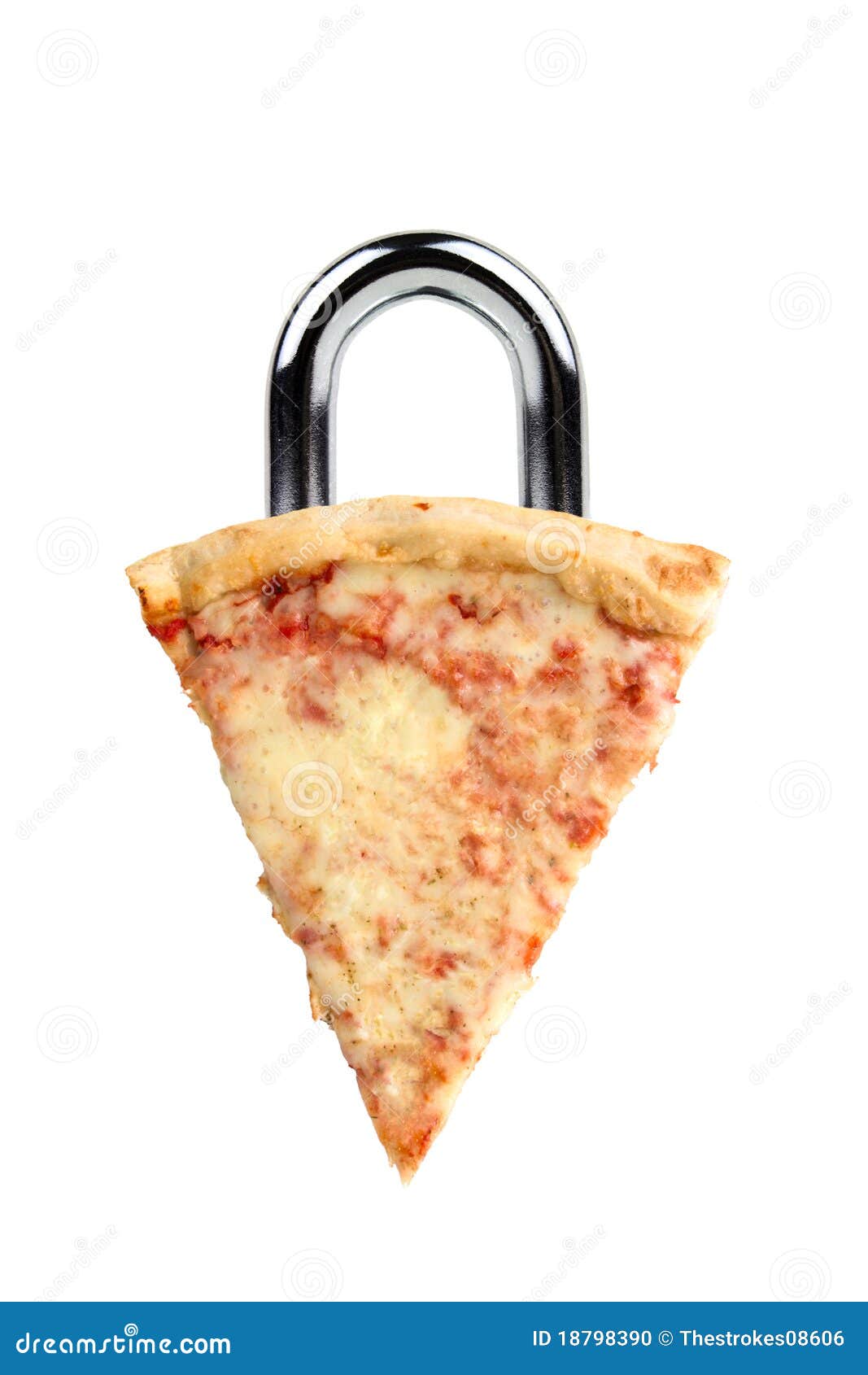 Temptation / Diet with Pizza As Lock Stock Photo - Image of food, crust ...