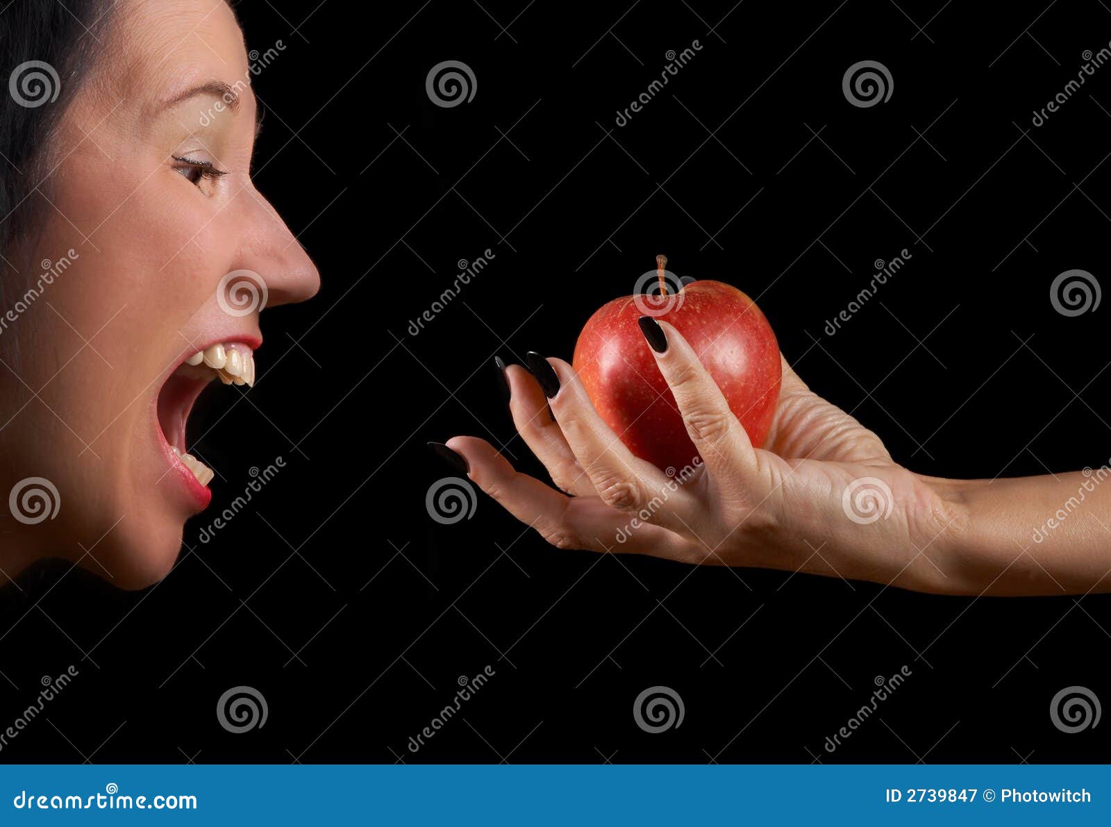 Tempting apple stock image. Image of entice, fruit, teeth - 2739847