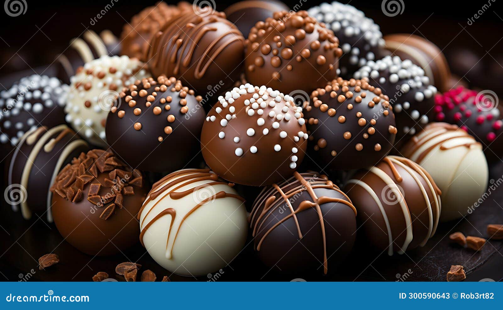 Tempting Array of Luxurious and Irresistible Chocolate Candies Stock ...