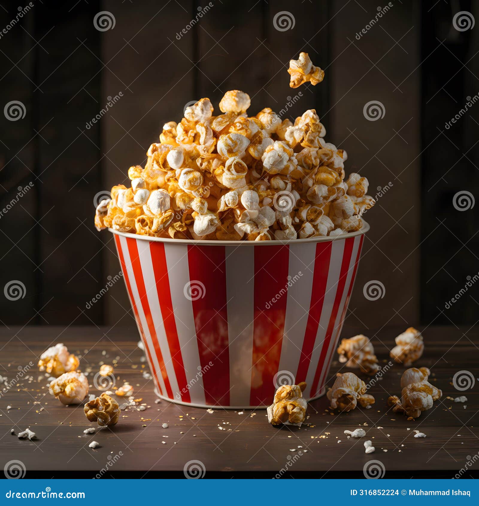 Tempting Caramel Popcorn Captured in Hyper Realistic Quality Stock ...