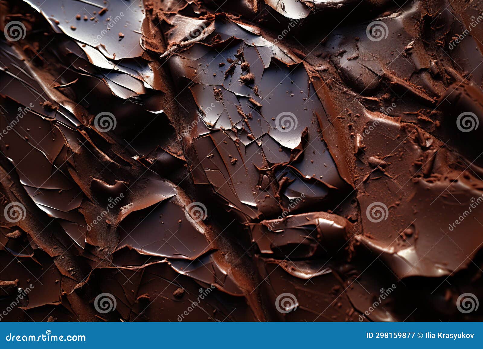 Tempting Dark Chocolate Texture Background with Space for Text Stock ...