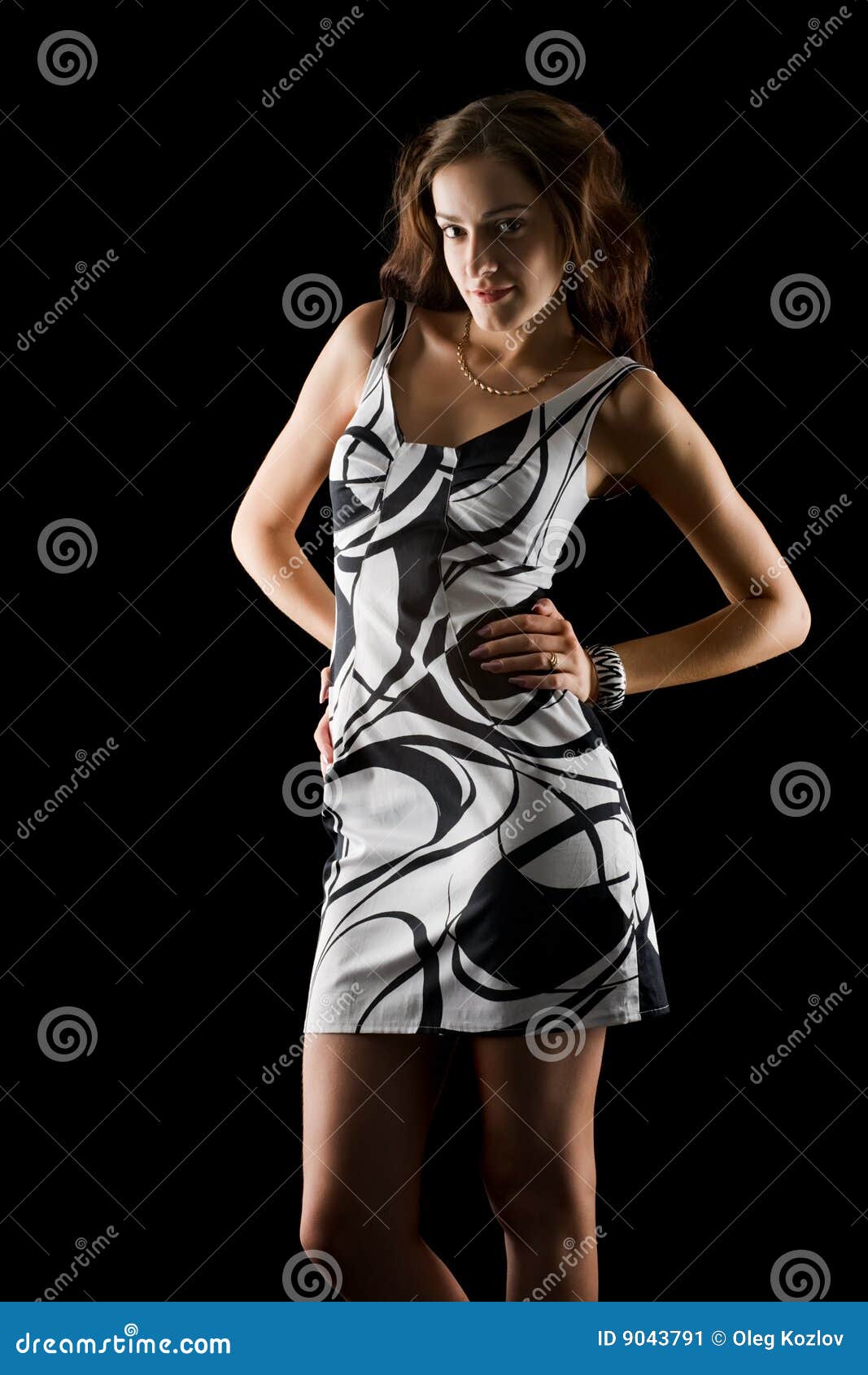 Tempting girl stock image. Image of black, brunette, looking - 9043791