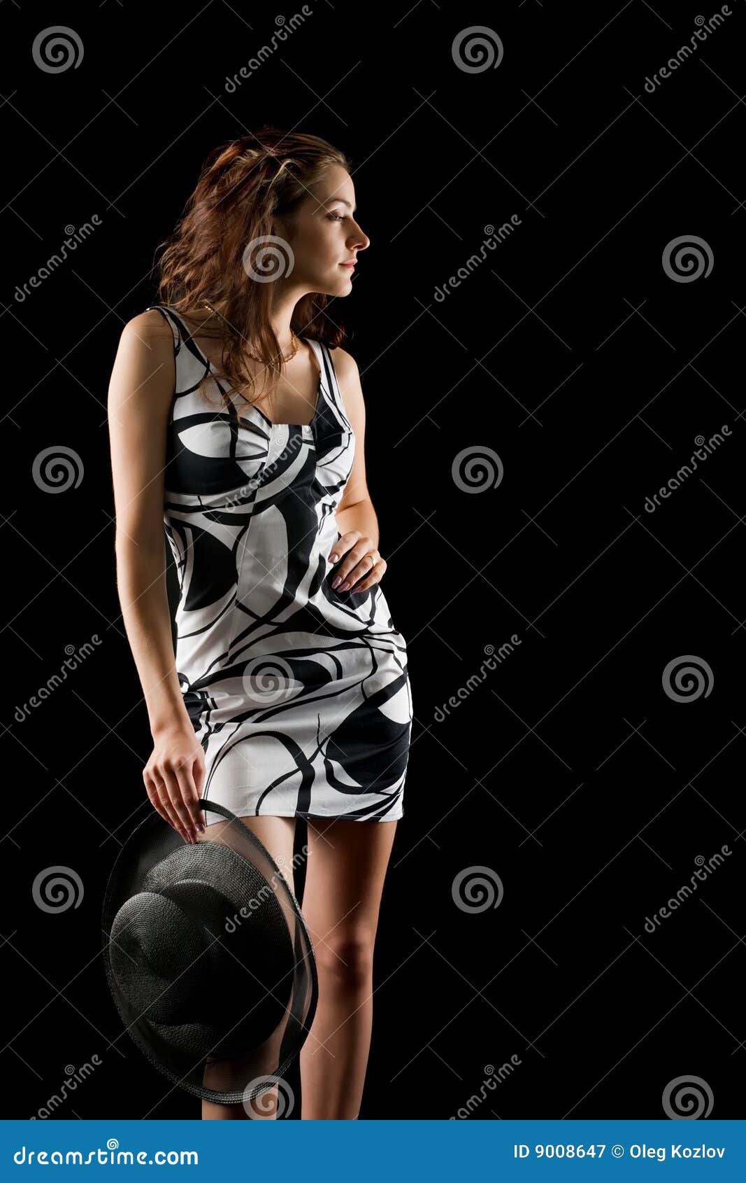Tempting Girl on Black Background Stock Image - Image of single, beauty ...