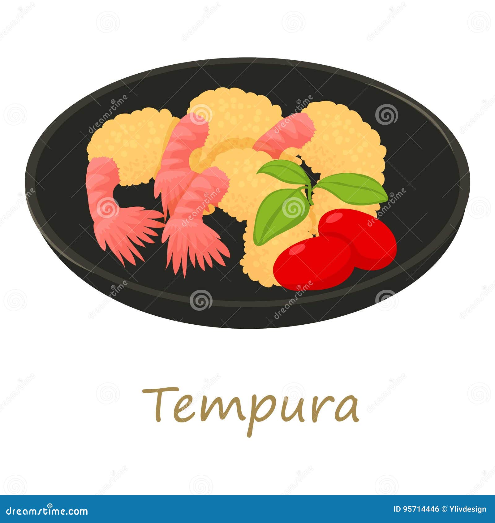 Tempura Icon, Cartoon Style Stock Vector - Illustration of fast ...