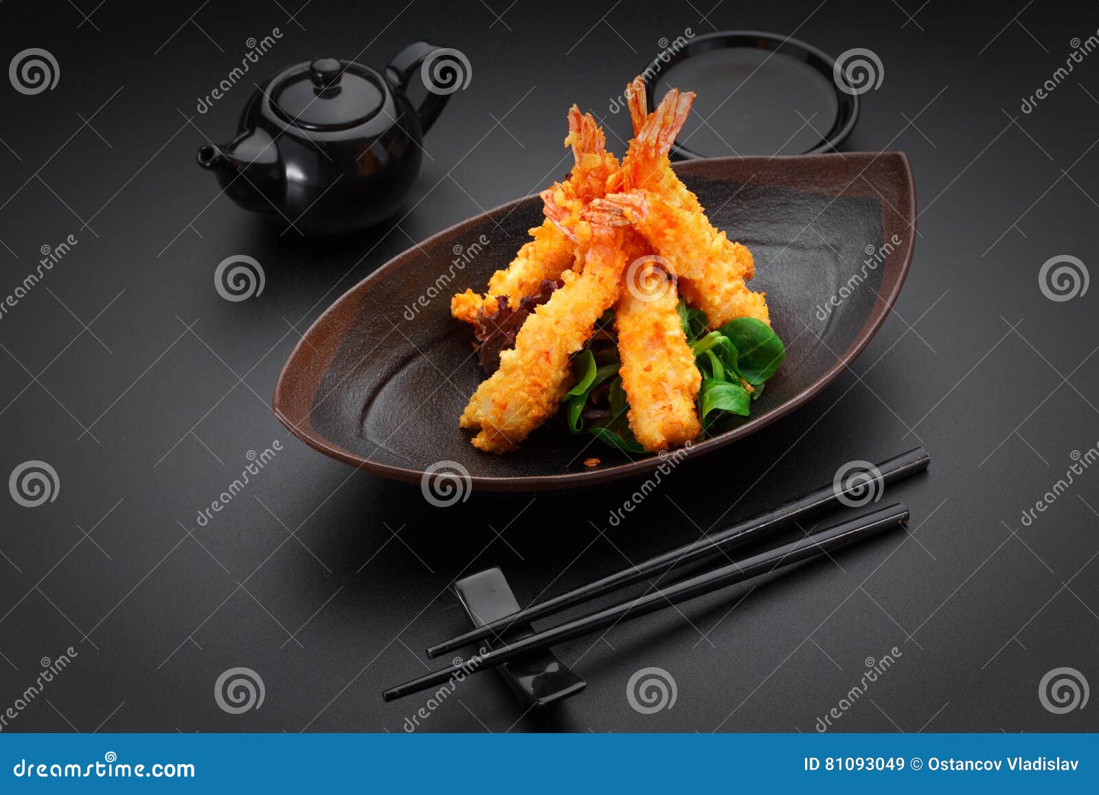 Tempura shrimp stock image. Image of lunch, prawns, coated - 81093049