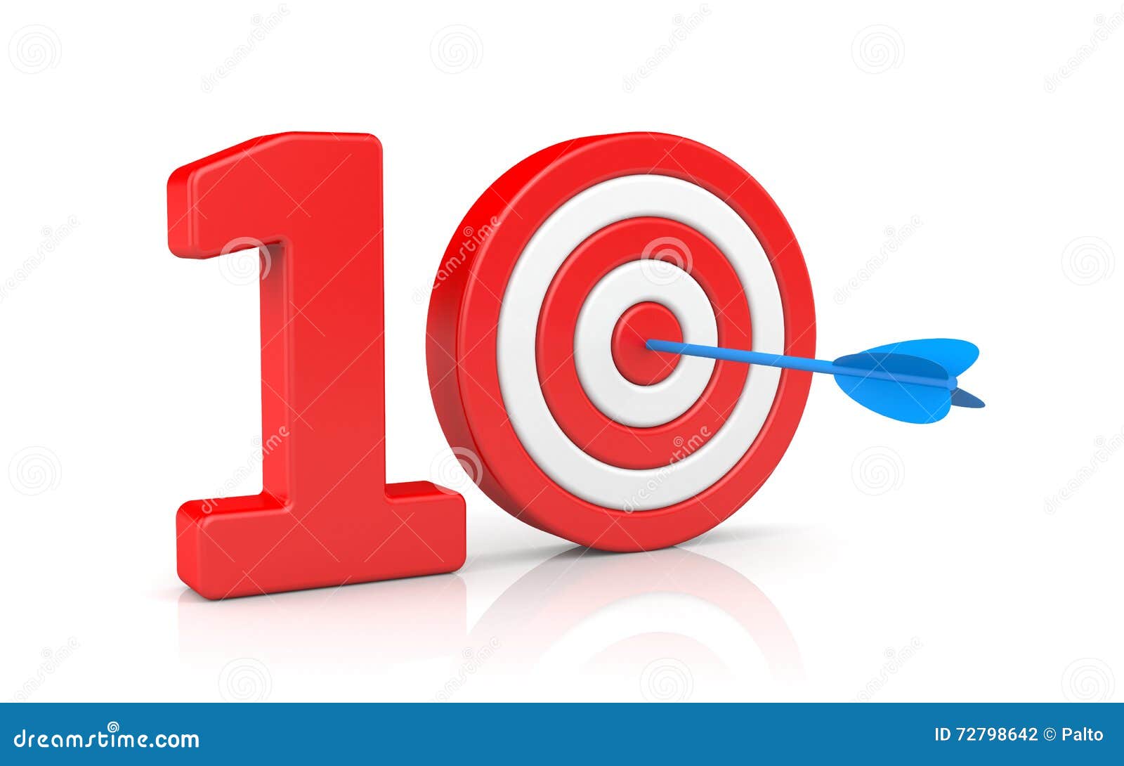 TEN - accurate shot stock illustration. Illustration of perfect - 72798642