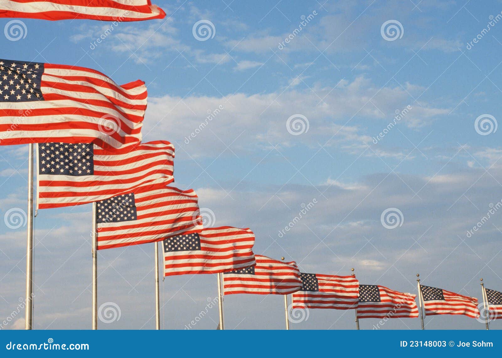 Ten American Flags Flying stock image. Image of obelisk - 23148003