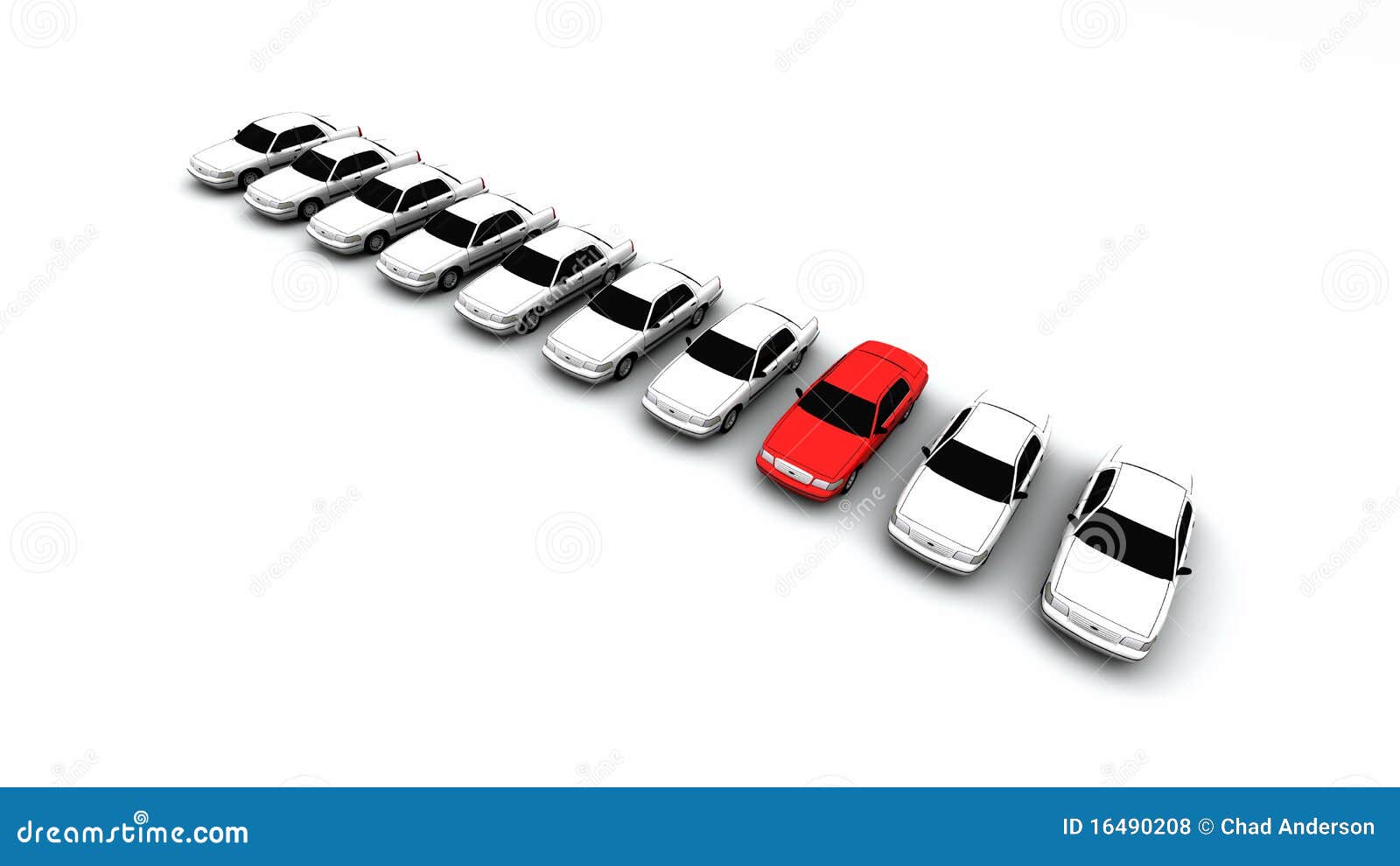 Ten Cars, One Red! stock illustration. Illustration of white - 16490208