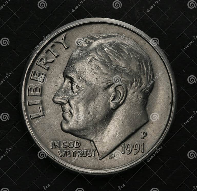 Ten cent coin stock image. Image of cash, dollar, liberty - 341531