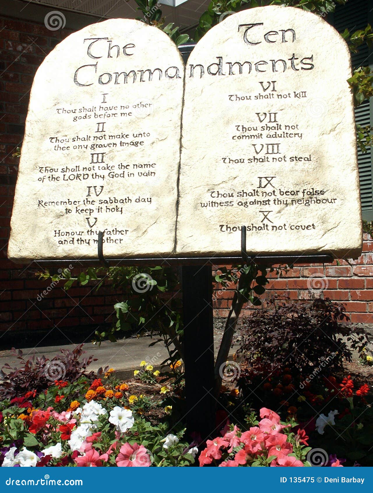 The Ten Commandments stock image. Image of flowers, command - 135475