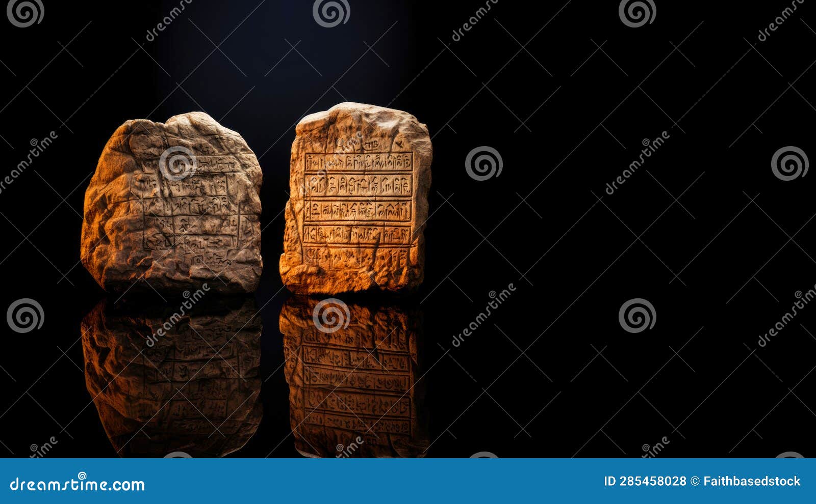 The Ten Commandments with Copy Space: Tablets of the Law, Tablets of ...