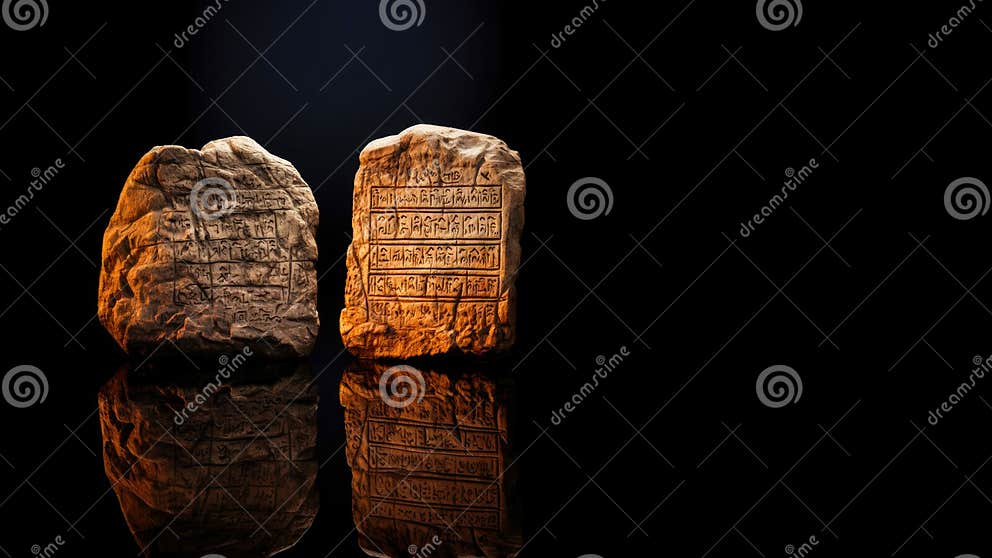 The Ten Commandments with Copy Space: Tablets of the Law, Tablets of ...