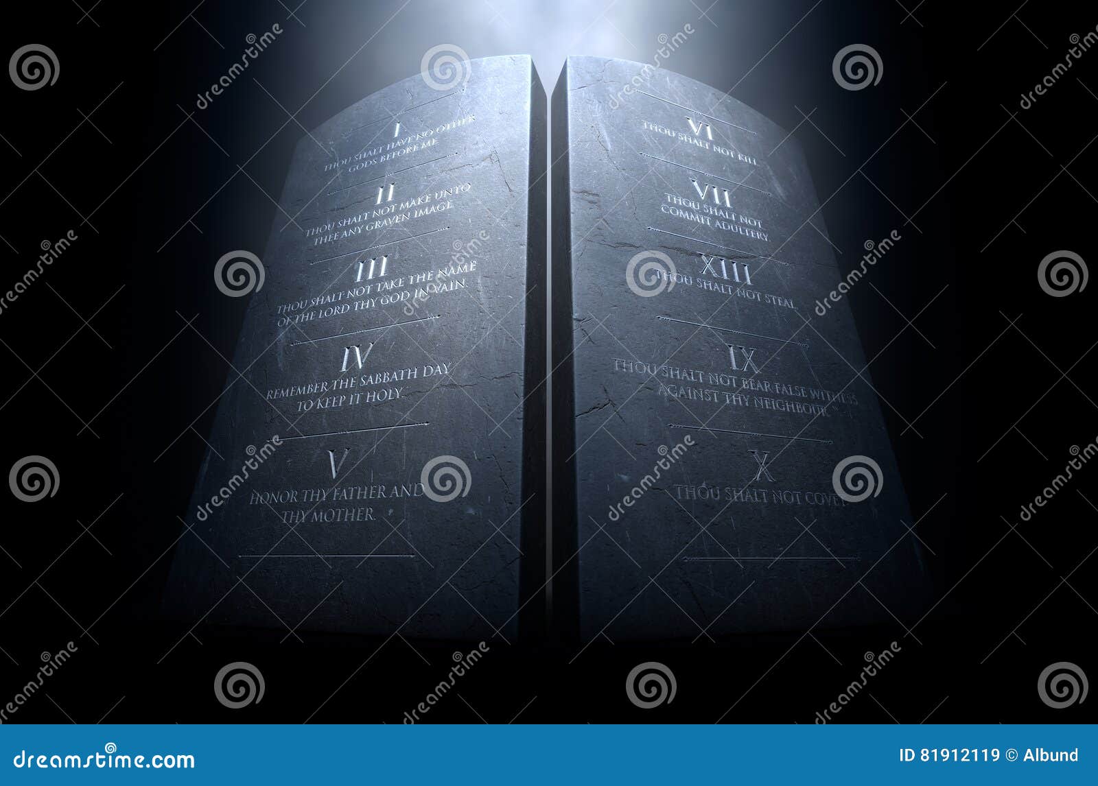 Ten Commandments stock illustration. Illustration of ominous - 81912119
