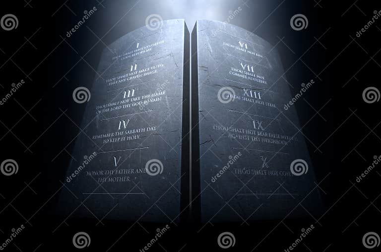 Ten Commandments stock illustration. Illustration of ominous - 81912119