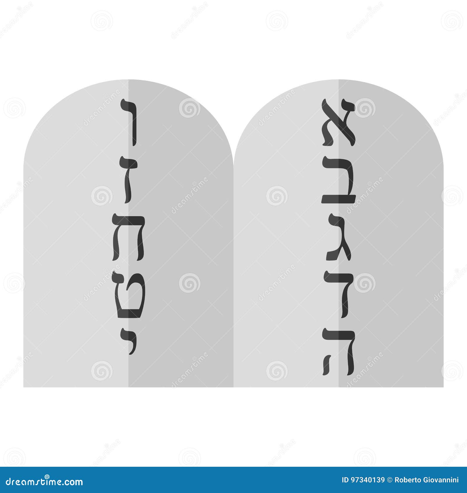 Ten Commandments Flat Icon on White Stock Vector - Illustration of button, religion: 97340139