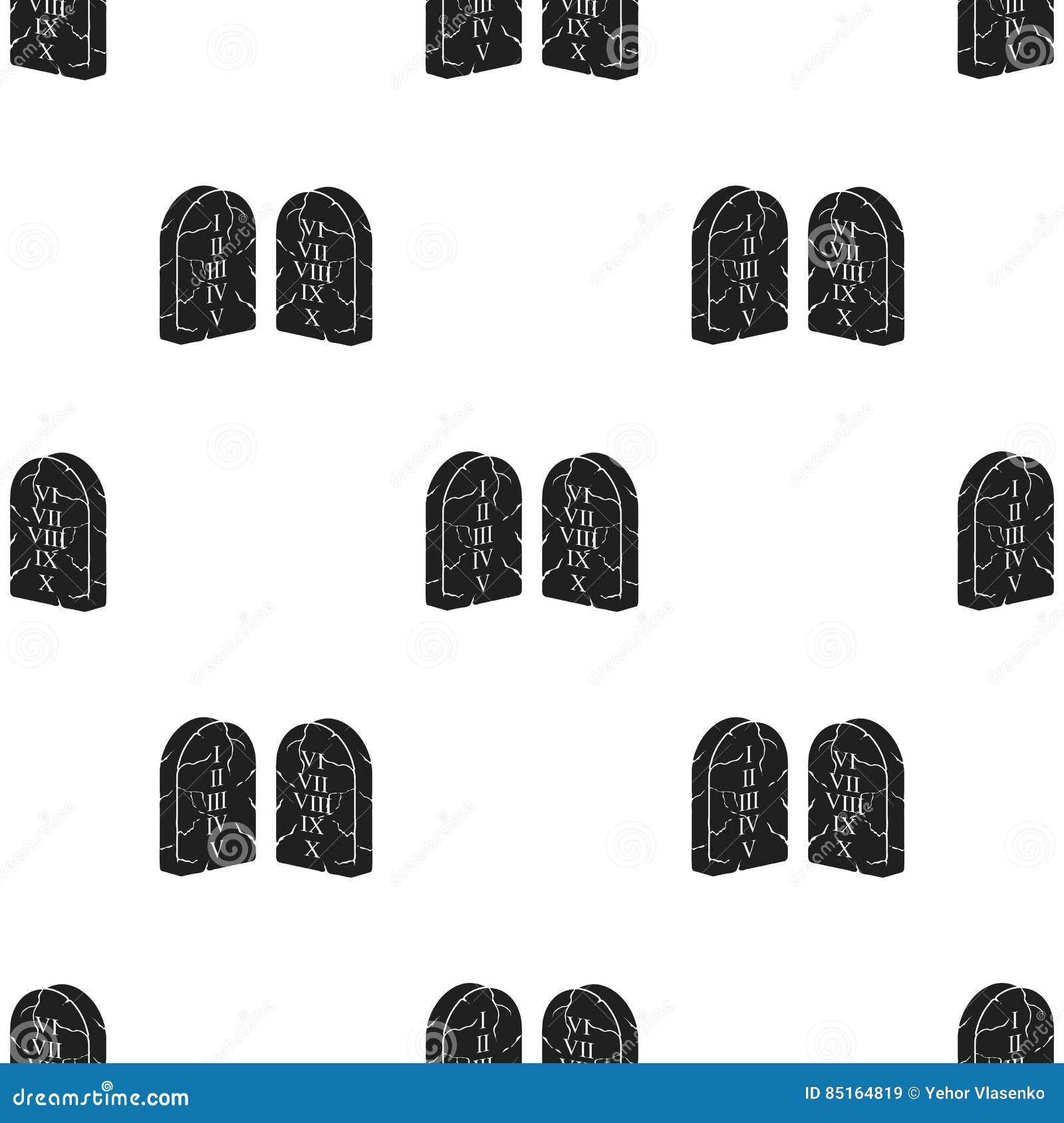 Ten Commandments Icon in Black Style Isolated on White Background ...