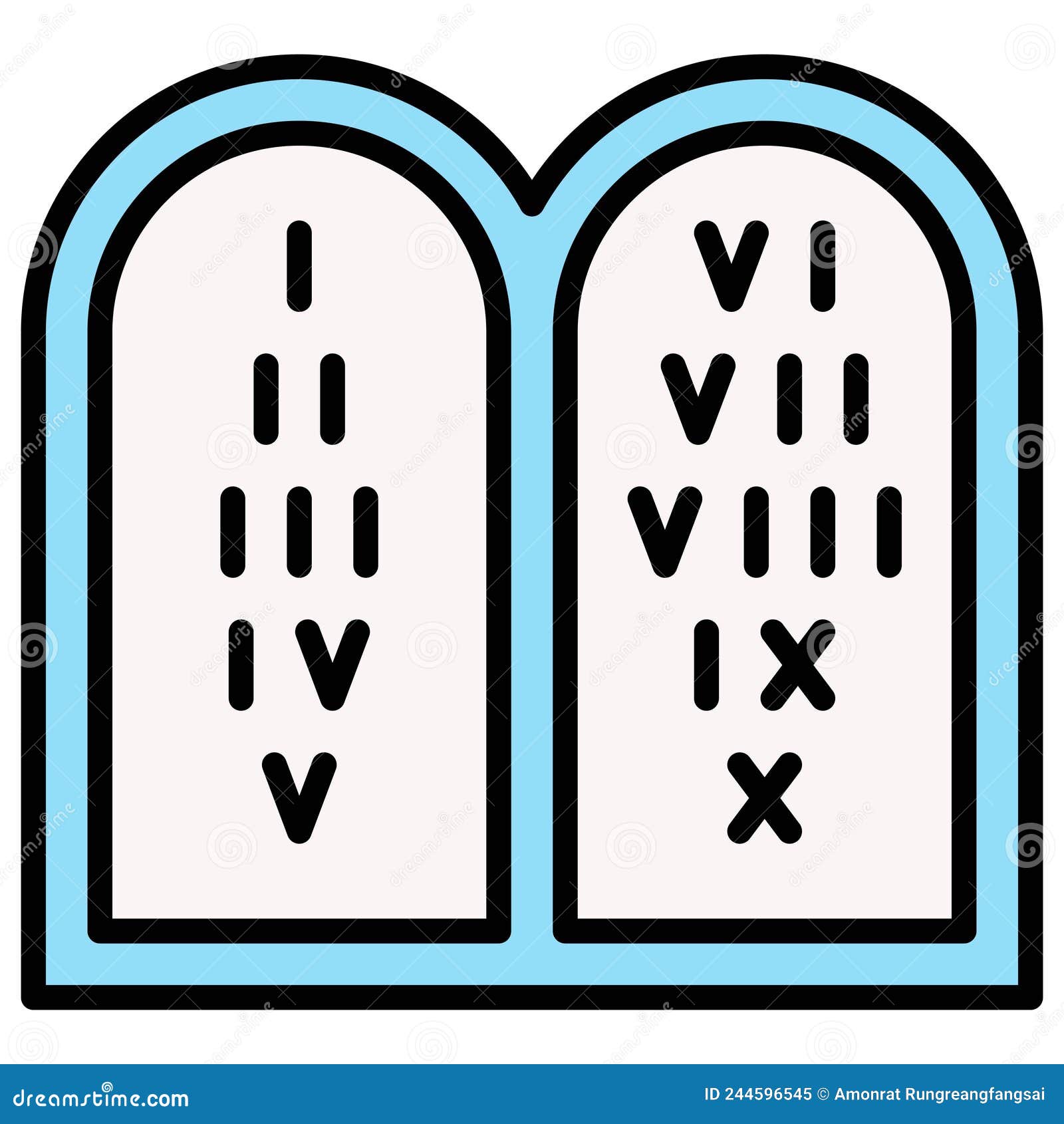 Ten Commandments Icon, Passover Related Vector Illustration Stock ...