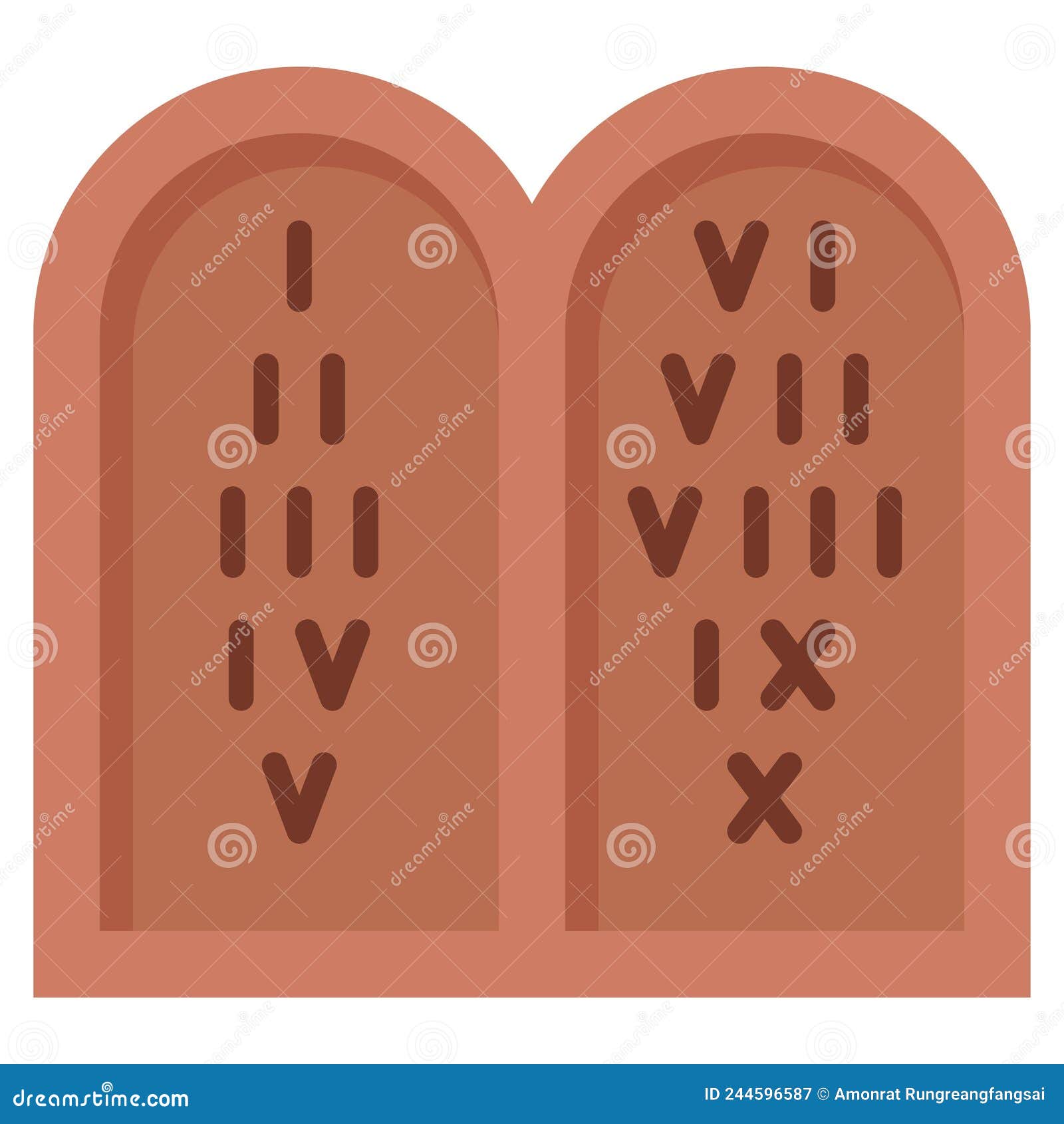 Ten Commandments Icon, Passover Related Vector Illustration Stock ...