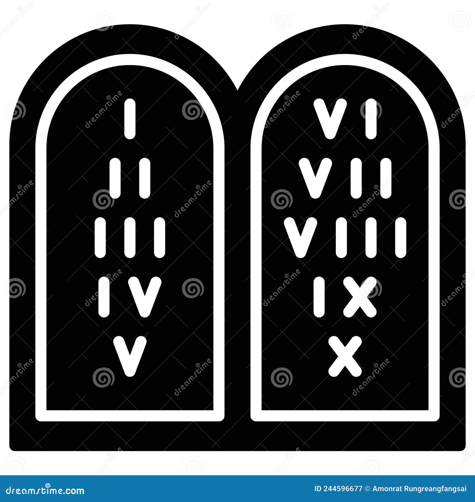 Ten Commandments Icon, Passover Related Vector Illustration Stock ...