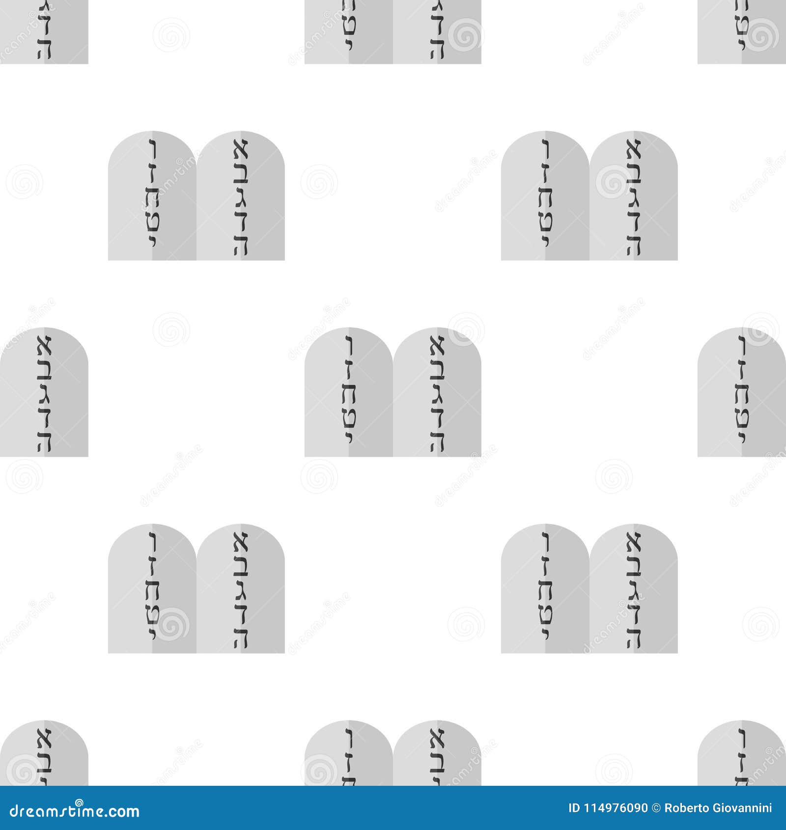 Ten Commandments Icon Seamless Pattern Vector Illustration ...