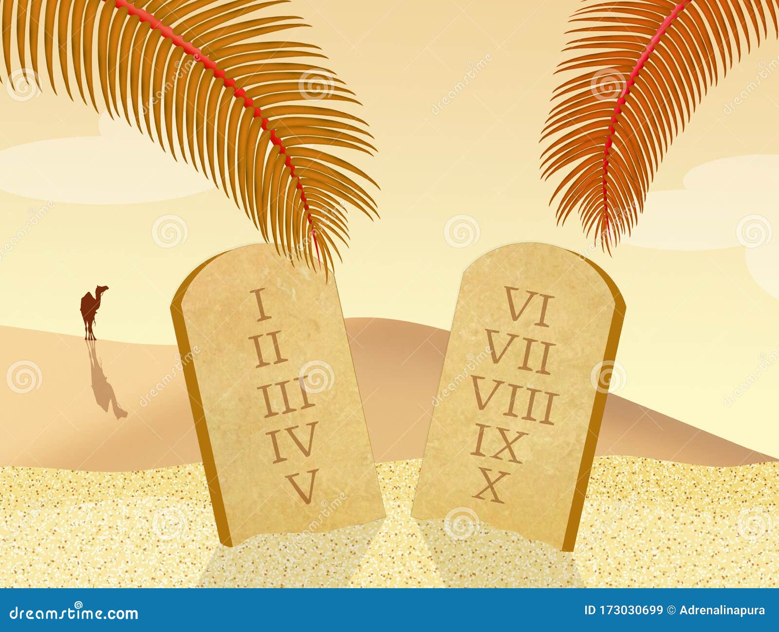 The Ten Commandments stock illustration. Illustration of tables - 173030699