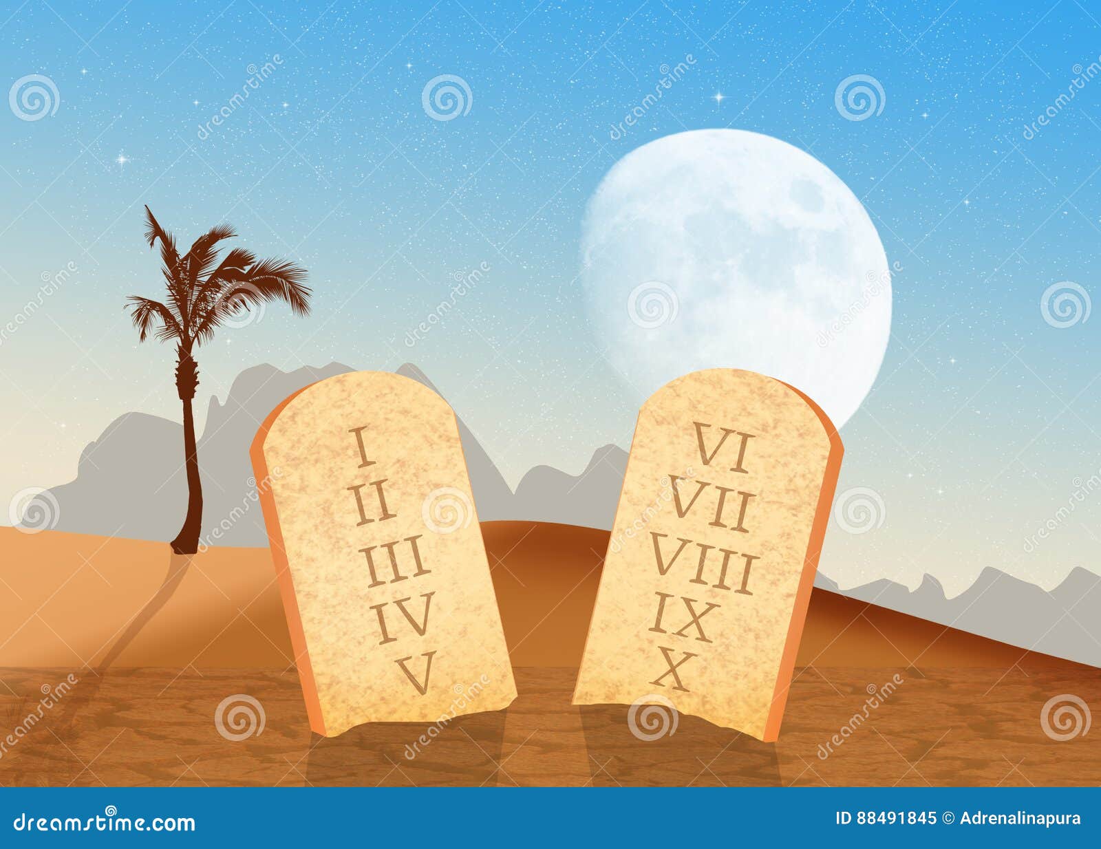 The ten commandments stock illustration. Illustration of commandments ...