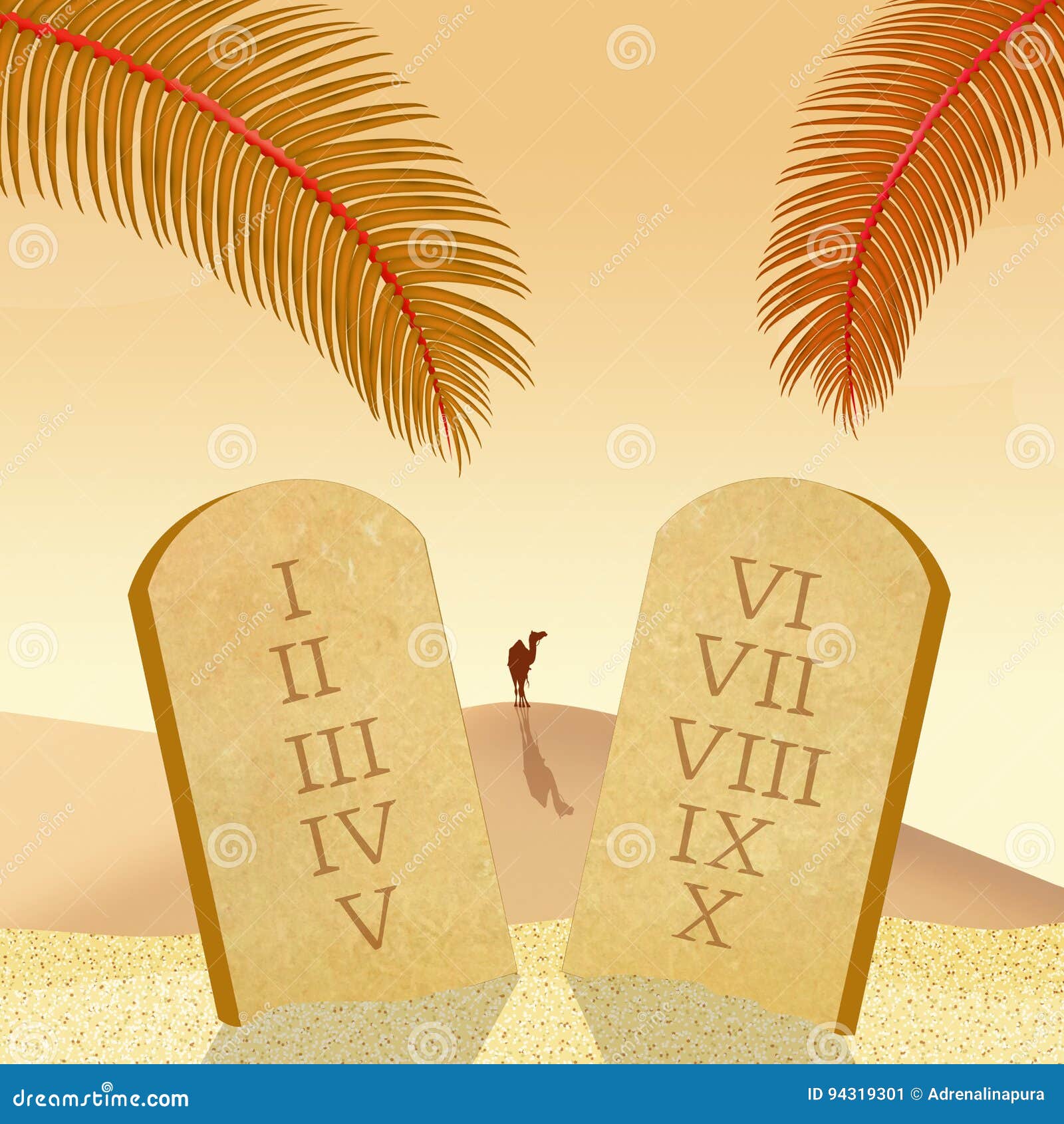 The Ten Commandments stock illustration. Illustration of cute - 94319301