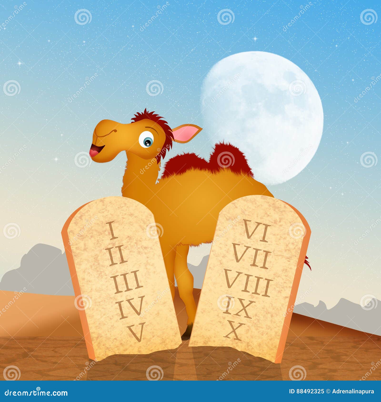 The ten commandments stock illustration. Illustration of oasis - 88492325