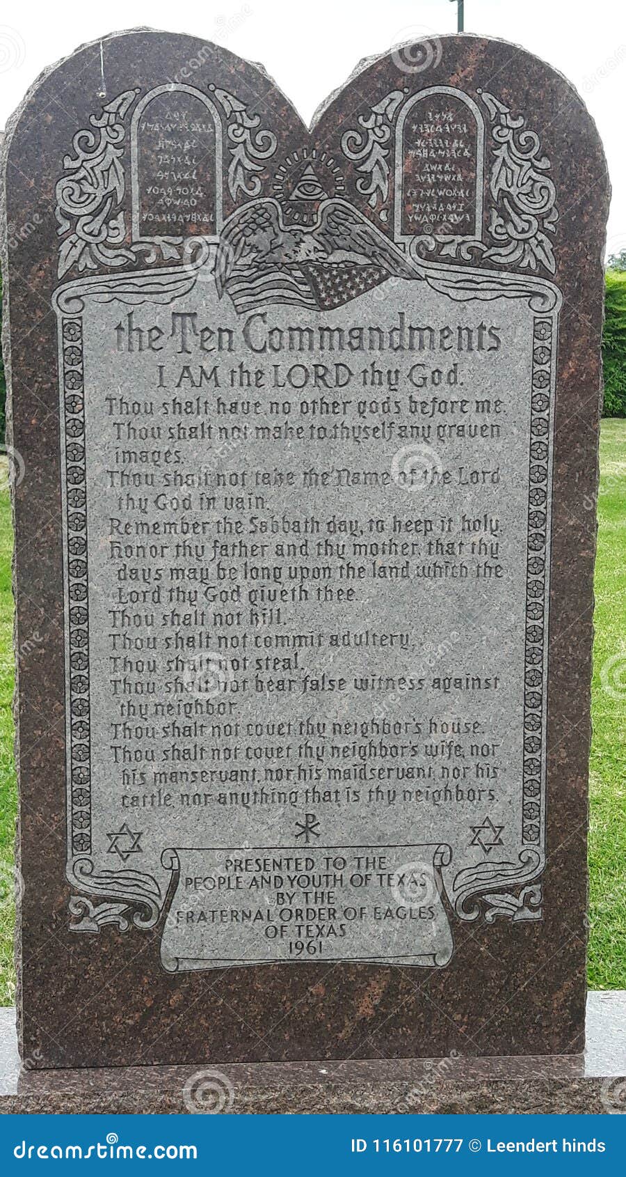 The ten commandments editorial photography. Image of austin - 116101777