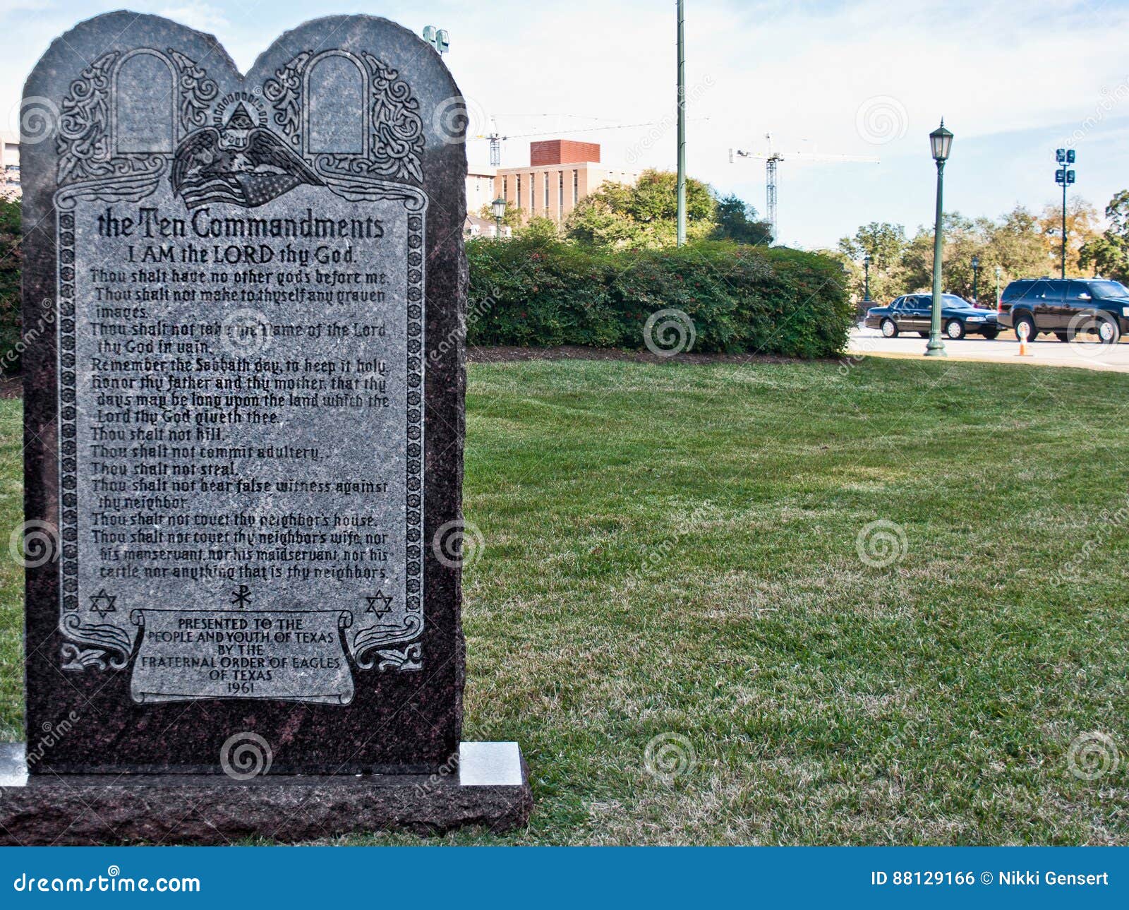Ten Commandments Statue at Texas State Capitol Building in Austin Stock ...