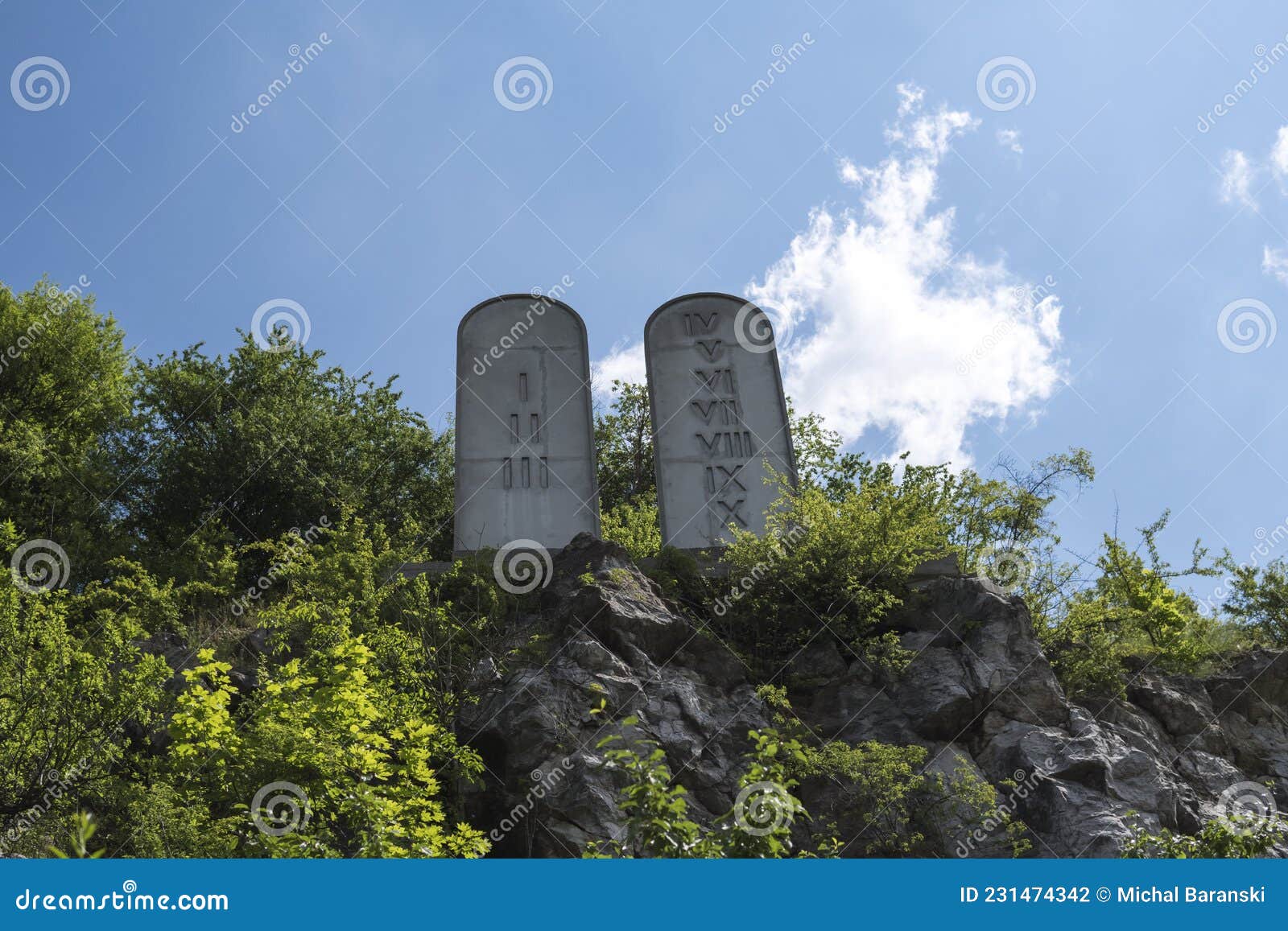 Stone Tablets In Bena A Traditional Village With Grass Huts Of The ...