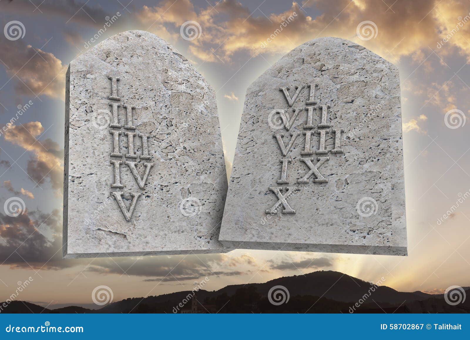 The ten Commandments stock illustration. Illustration of catholic ...