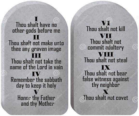 Ten Commandments Tablets stock illustration. Illustration of graphics ...