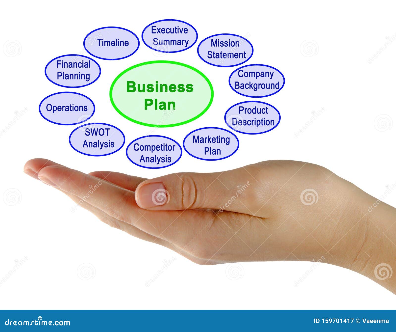 Components of Business Plan Stock Image - Image of background, palm ...