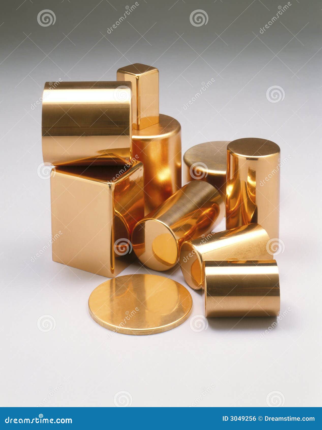 Ten Copper Pieces stock photo. Image of parts, circular - 3049256