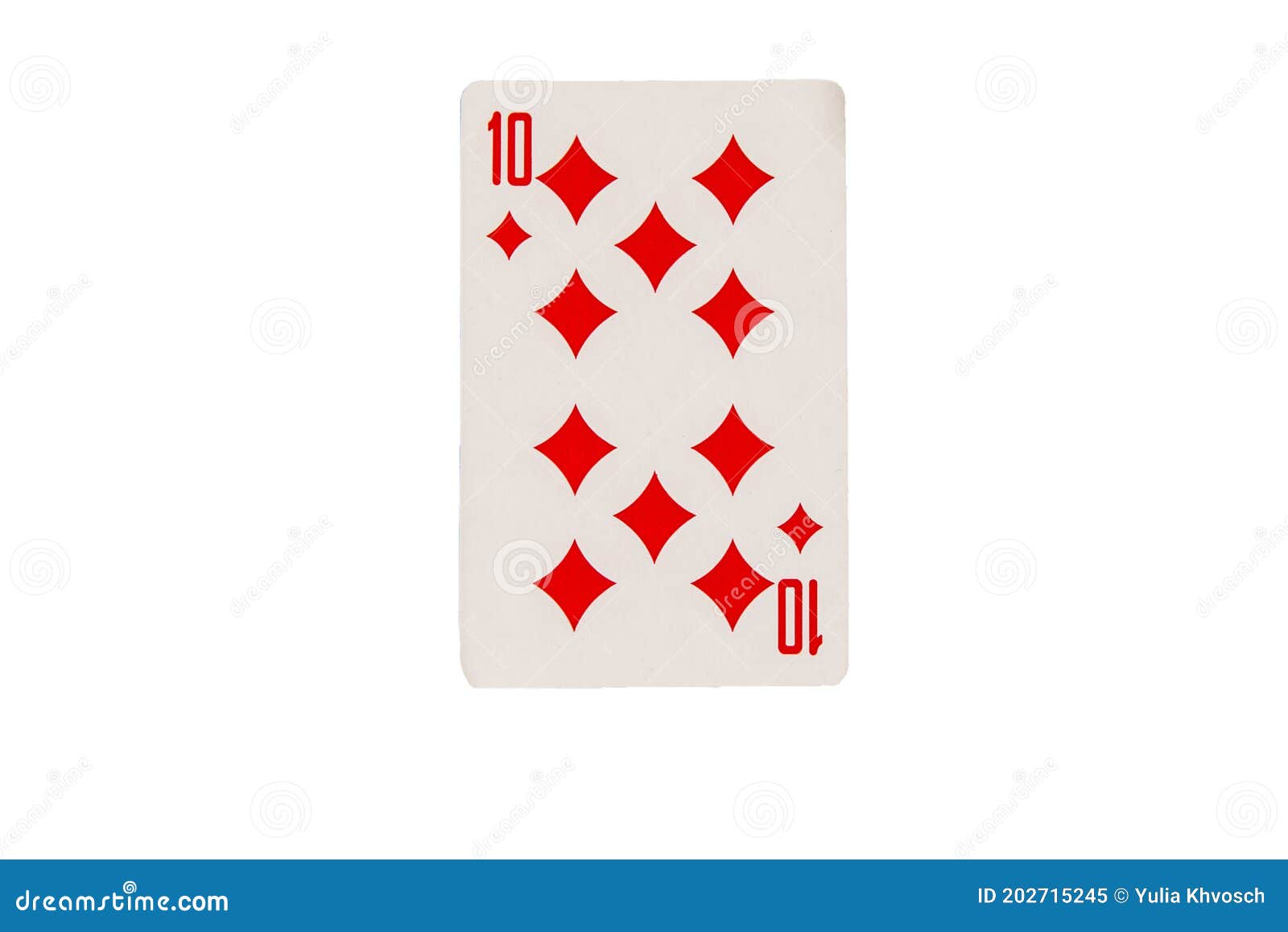 Ten of Diamonds Playing Card Stock Image - Image of jackpot, gaming ...