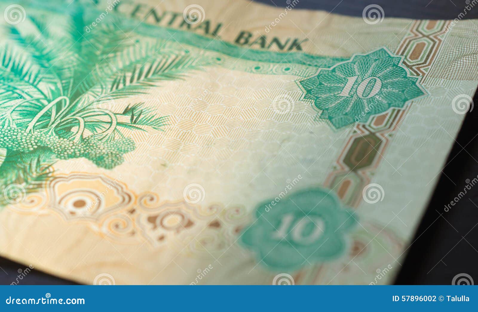 Ten Dirhams of the United Arab Emirates Stock Photo - Image of arab ...