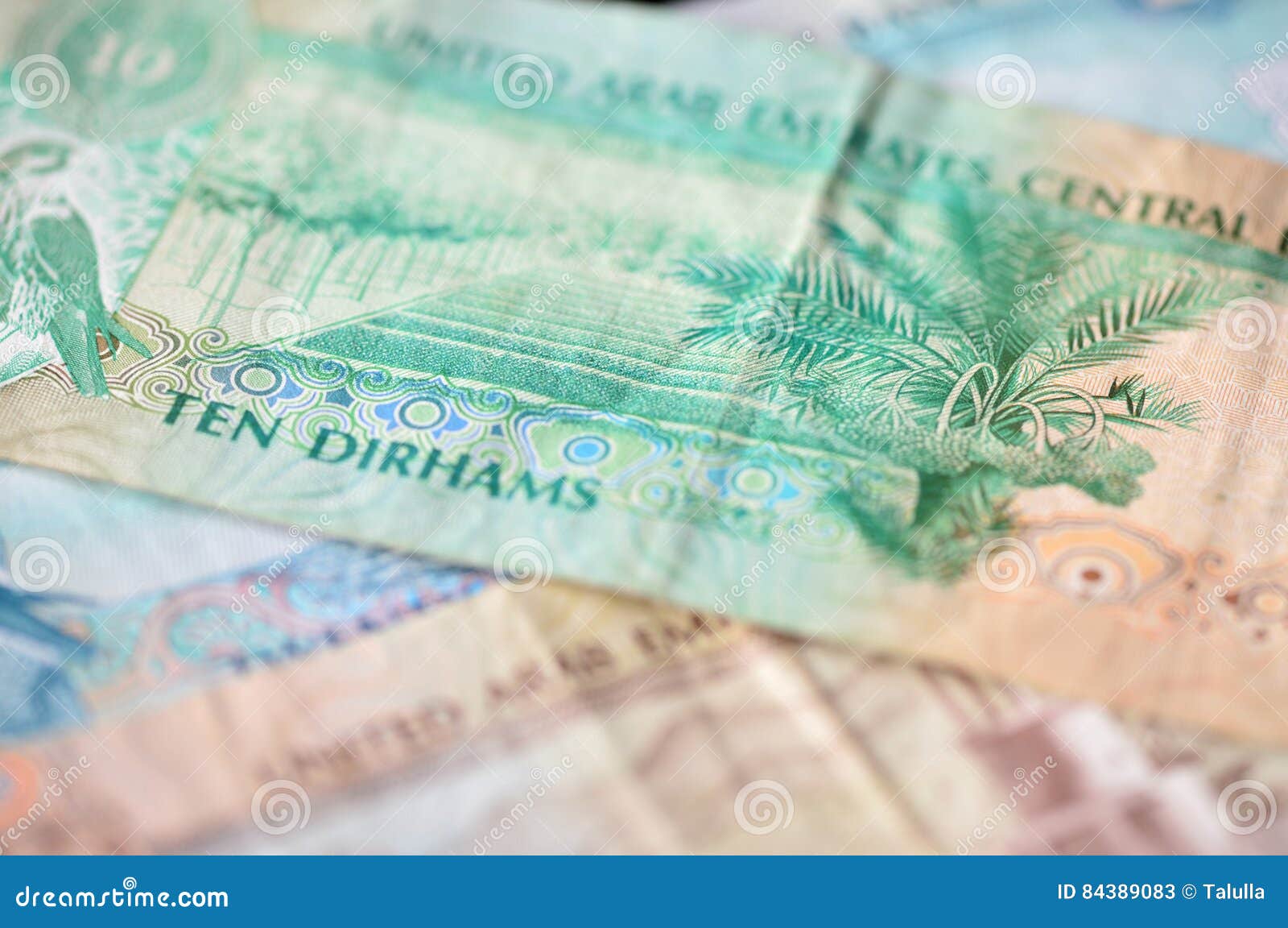 Ten Dirhams of the United Arab Emirates Stock Image - Image of close ...