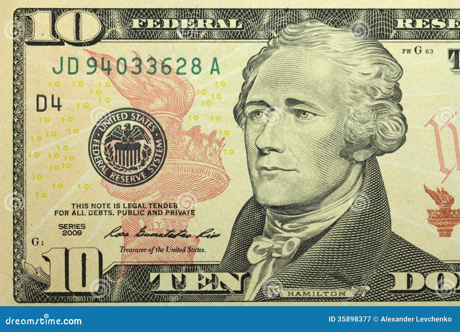 Ten-dollar bill stock image. Image of paper, currency - 35898377