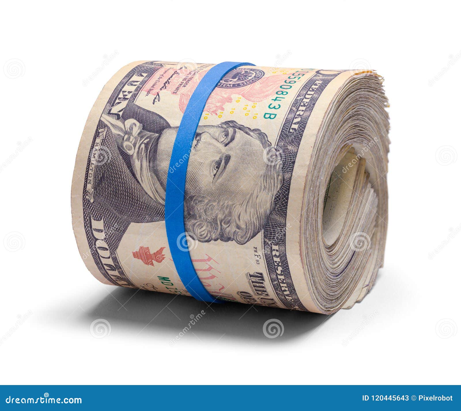 Ten Dollar Roll stock image. Image of dollars, debt - 120445643